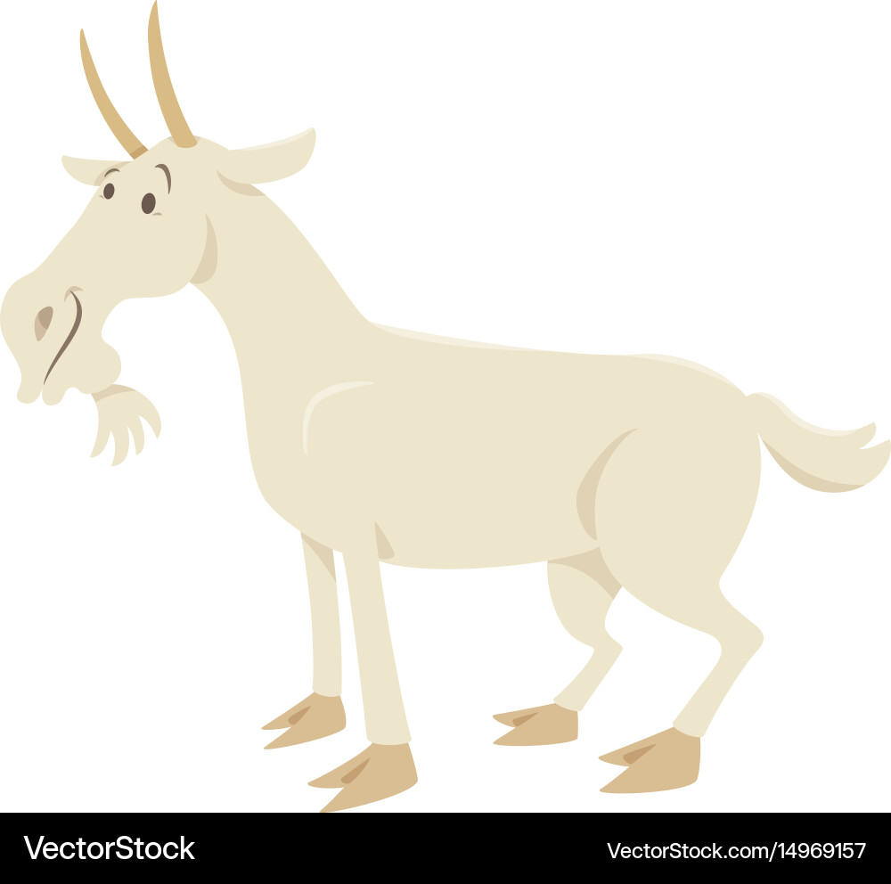 Funny goat animal character Royalty Free Vector Image