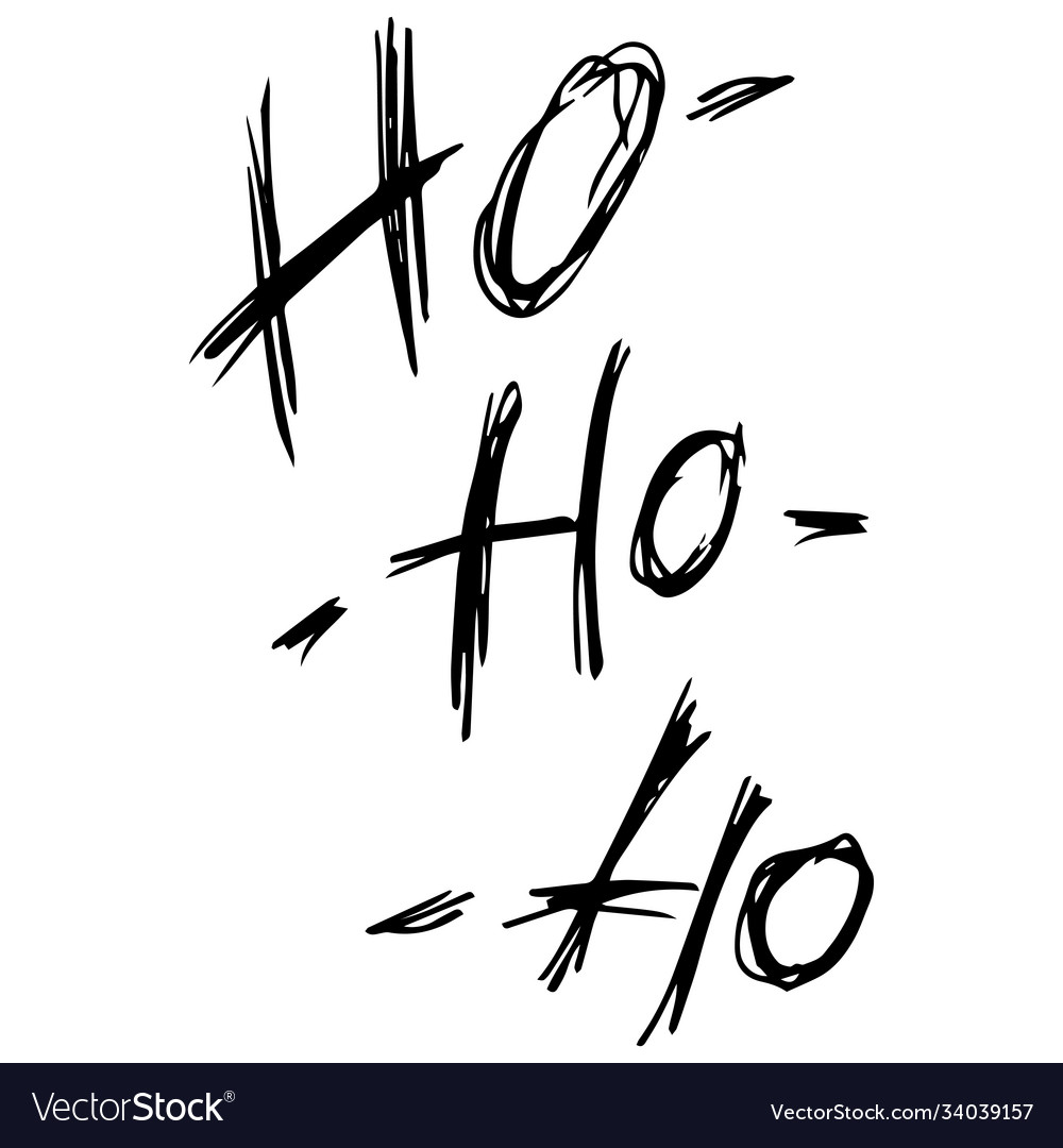 Lettering ho-ho-ho inscription ho-ho-ho Royalty Free Vector