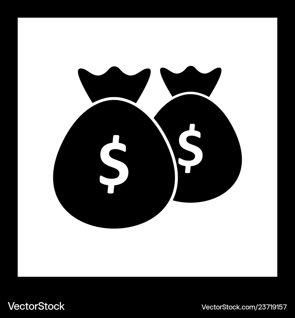 Money bags icon Royalty Free Vector Image - VectorStock