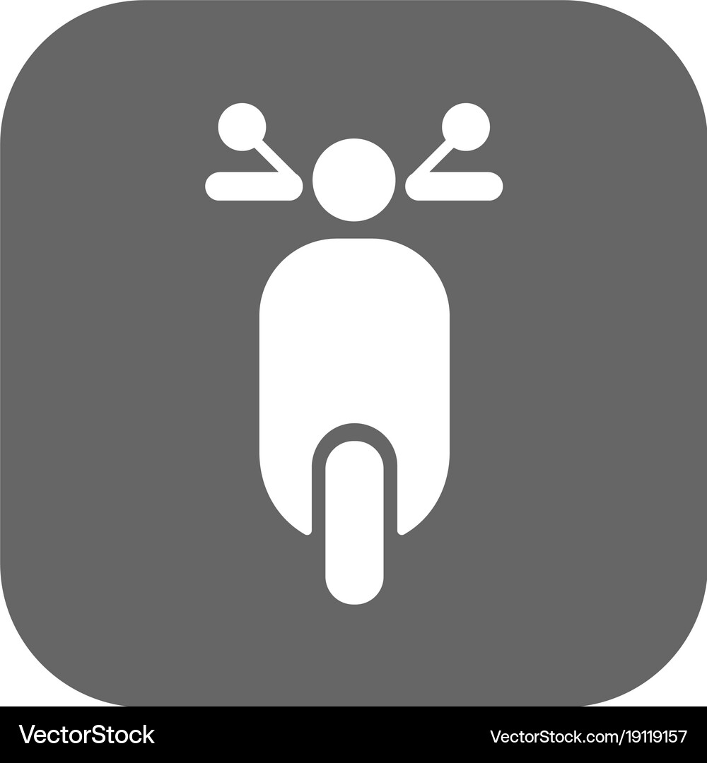 Motorbike front view isolated icon Royalty Free Vector Image