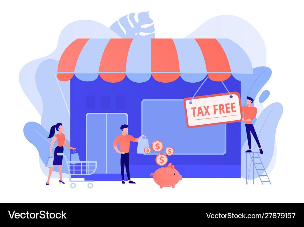 Tax free service concept Royalty Free Vector Image