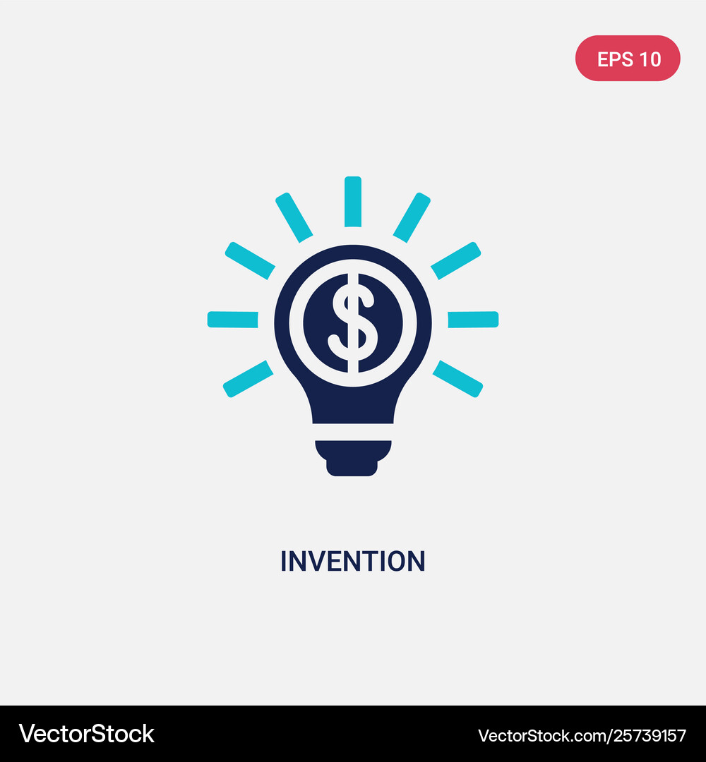 Two color invention icon from general concept Vector Image