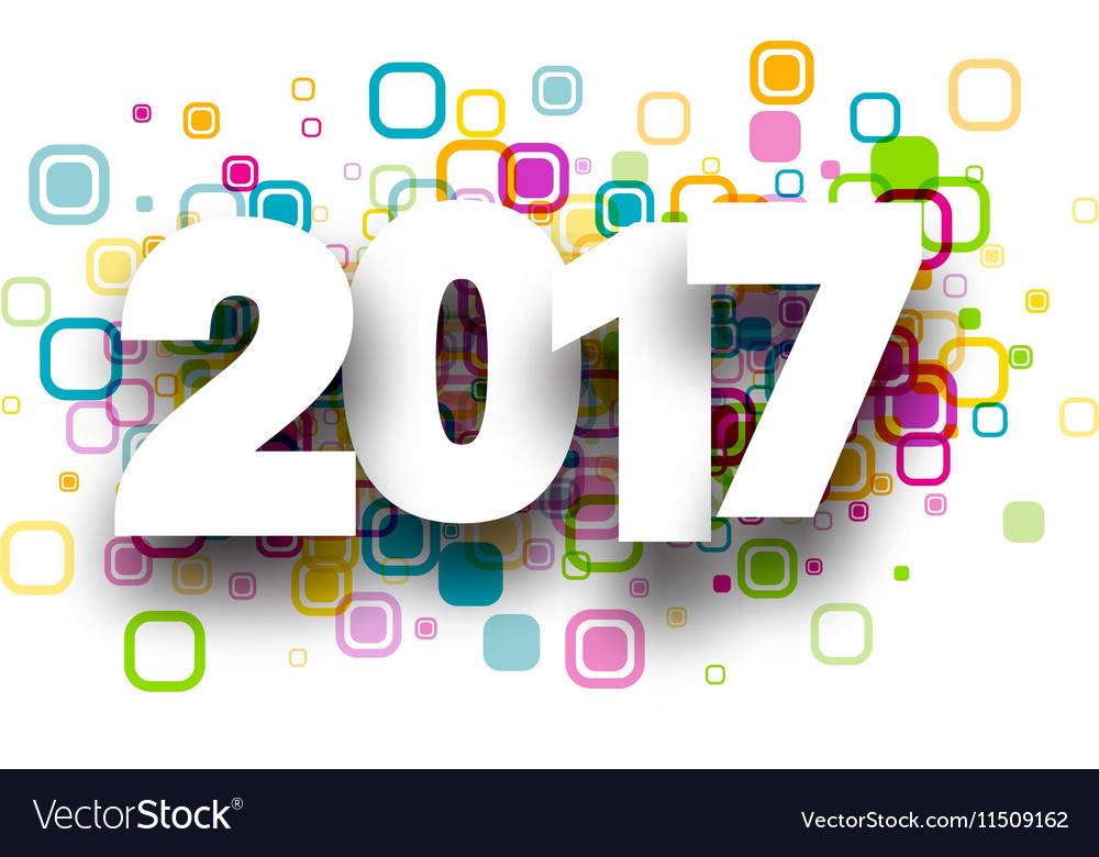 2017 background with geometric pattern Royalty Free Vector