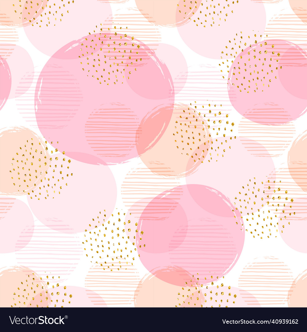 Abstract geometric seamless pattern with circles Vector Image