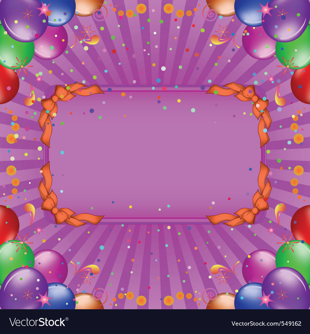 Balloons frame Royalty Free Vector Image - VectorStock