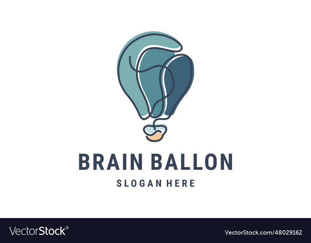Brain balloon Royalty Free Vector Image - VectorStock