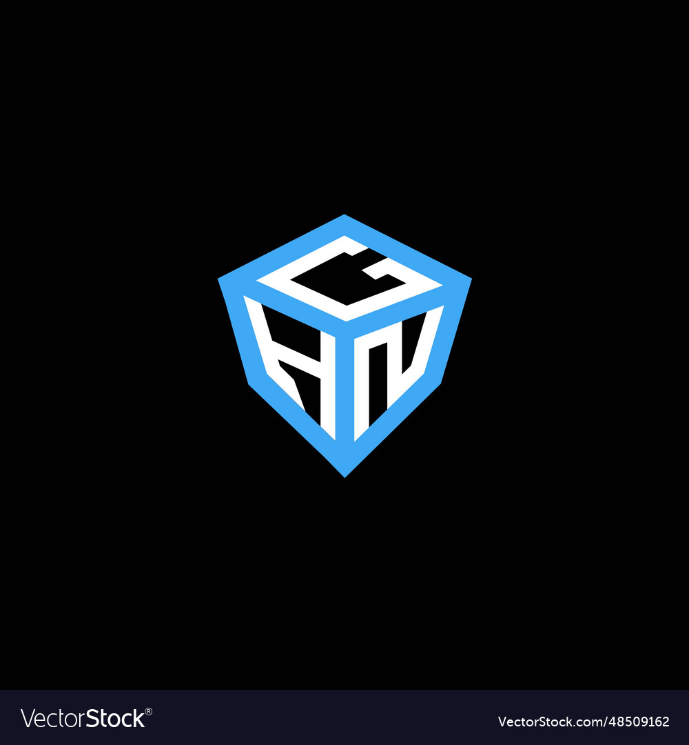 Ghn letter logo design simple and modern Vector Image