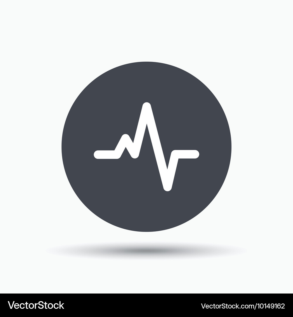 Heartbeat icon cardiology symbol Royalty Free Vector Image