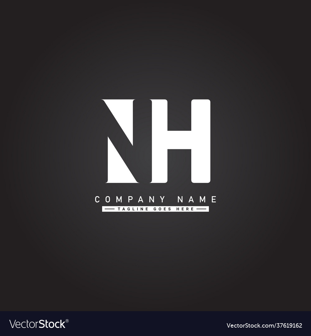 Initial letter nh logo - simple business Vector Image