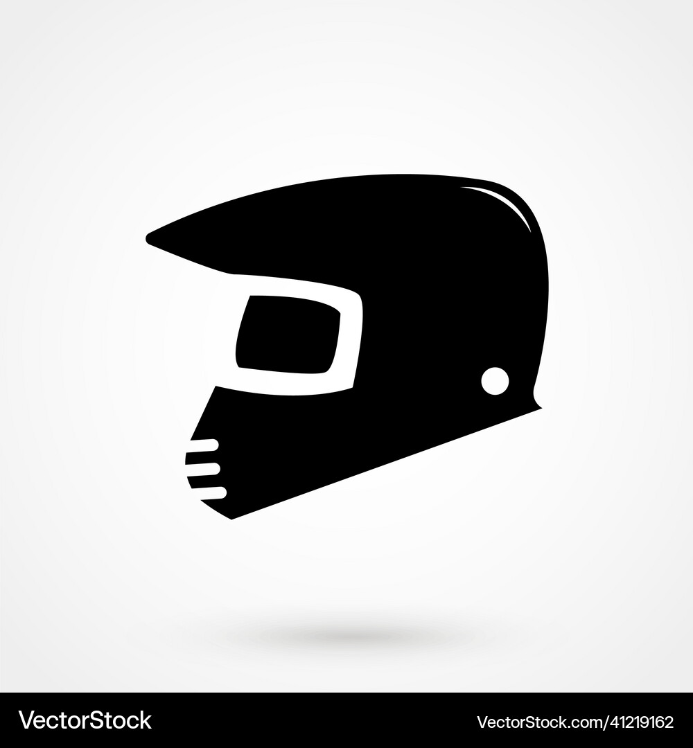 Motorcycle helmet racing icon Royalty Free Vector Image