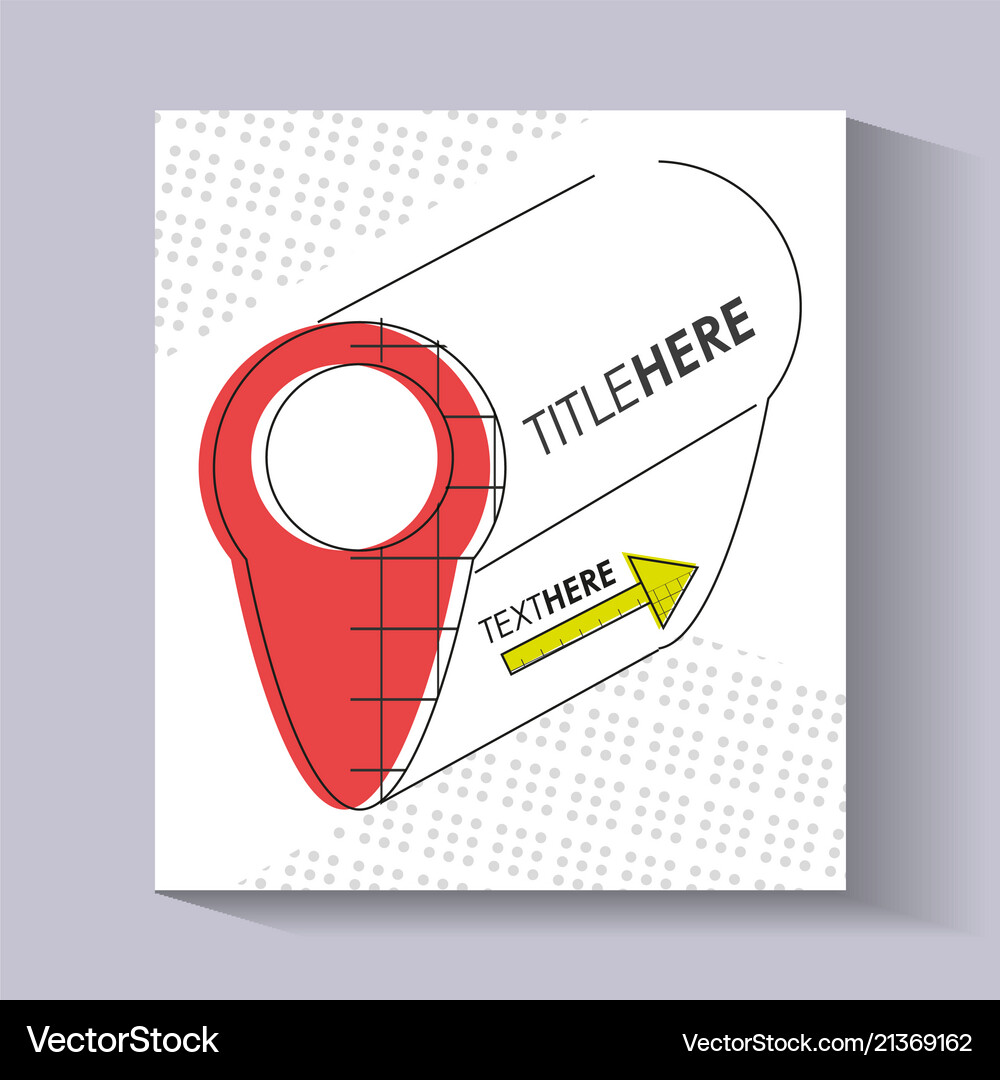 Template infographic with pin location figure Vector Image