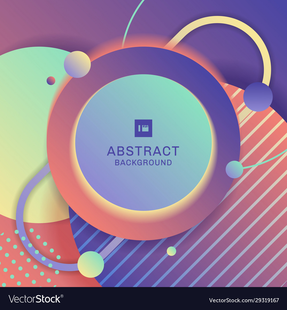 Abstract modern bright geometric circle pattern Vector Image