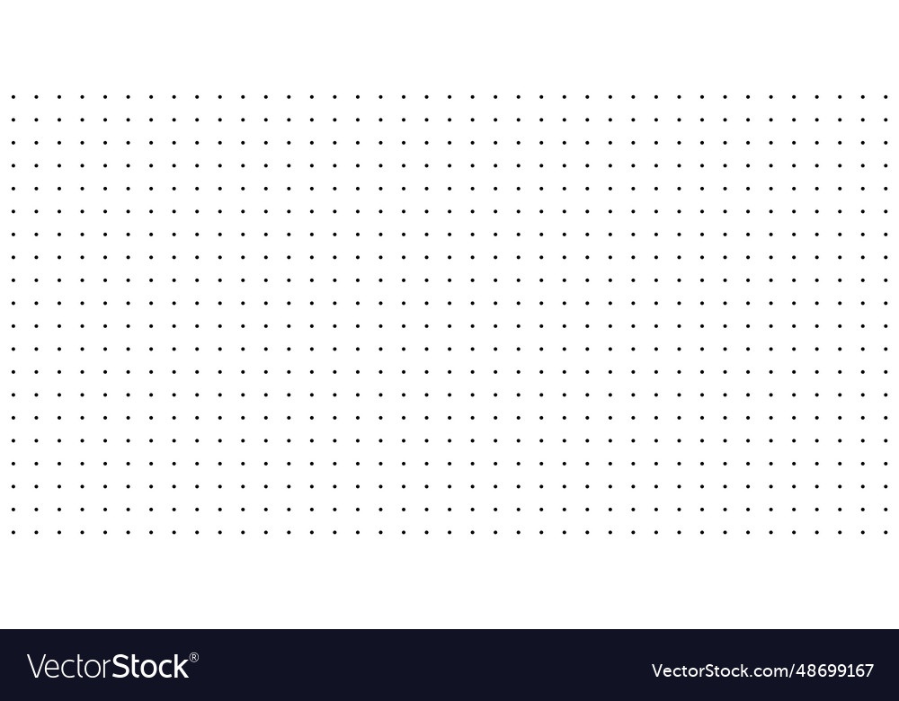 Dotted graph paper with grid polka dot pattern Vector Image