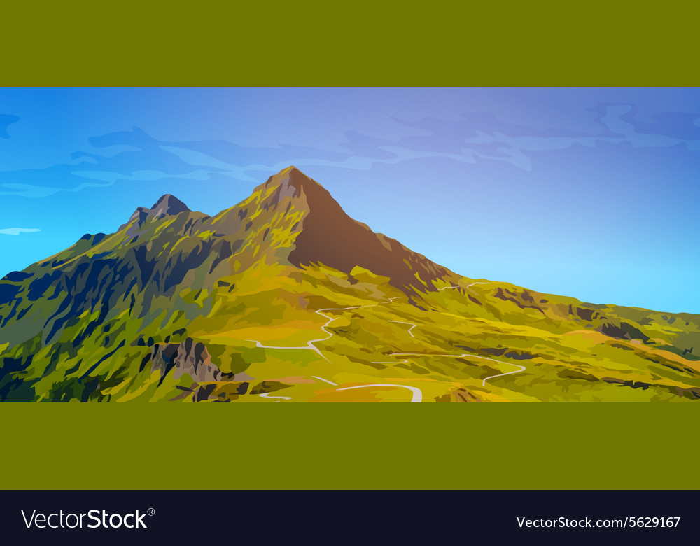 High mountains Royalty Free Vector Image - VectorStock