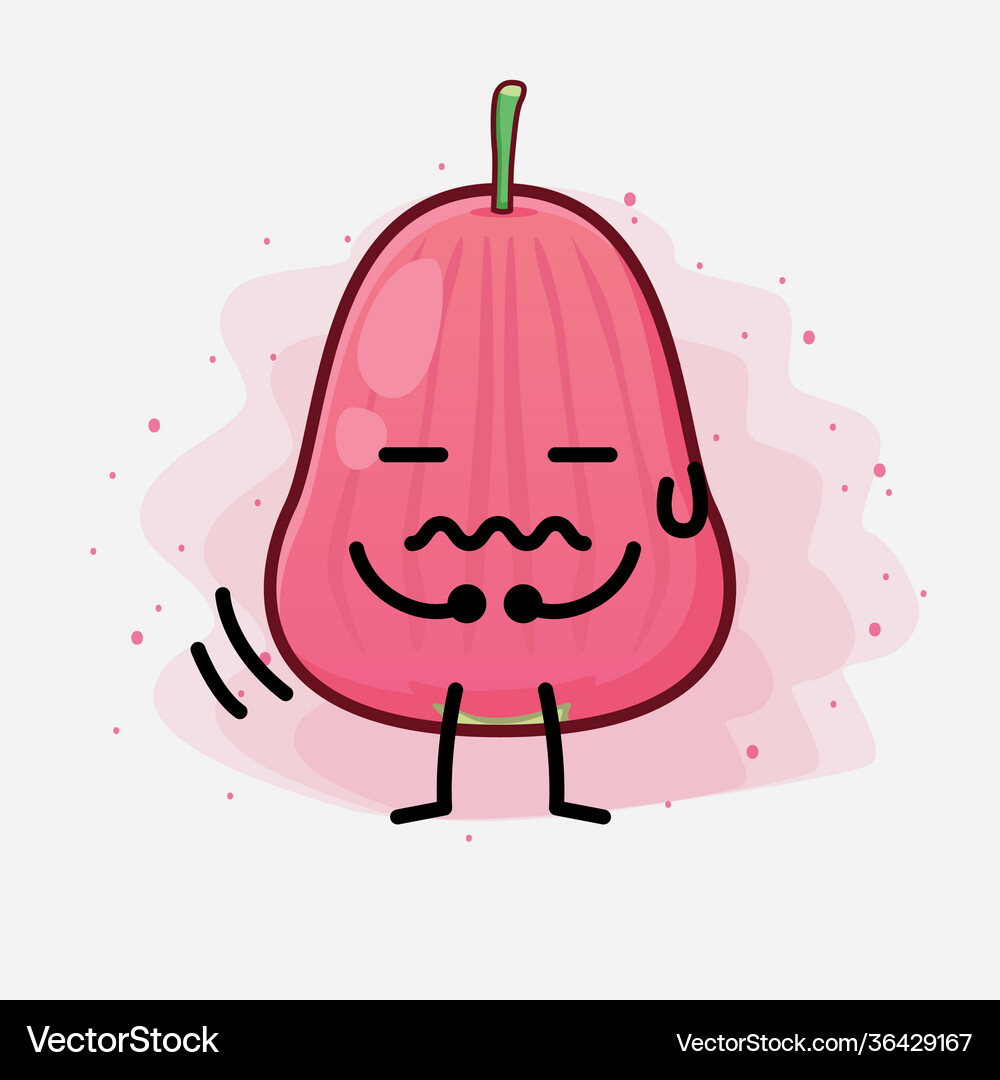 Java apple fruit cute character with simple face Vector Image