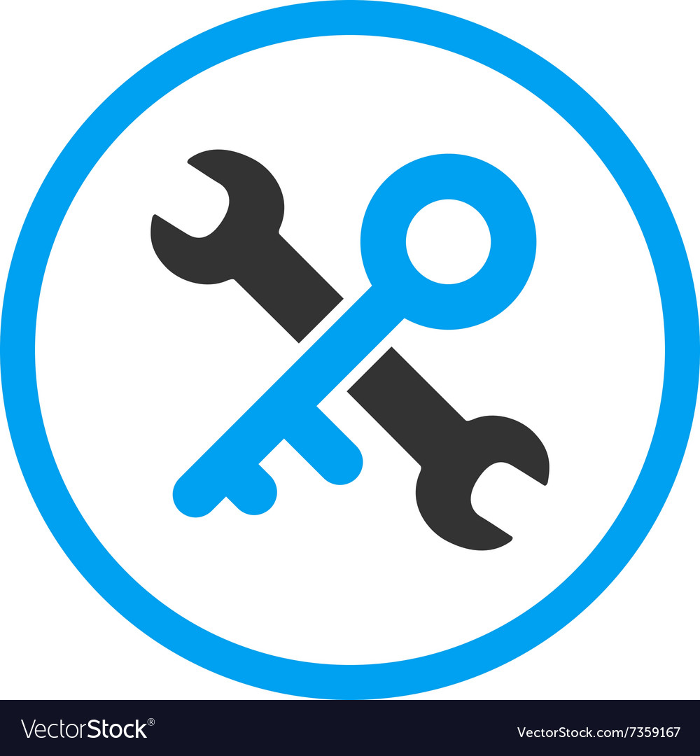 Key tools rounded icon Royalty Free Vector Image