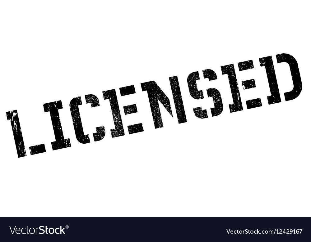 Licensed rubber stamp Royalty Free Vector Image