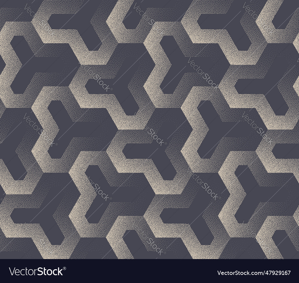 Modern Arabian Lattice Seamless Pattern Dot Work Vector Image