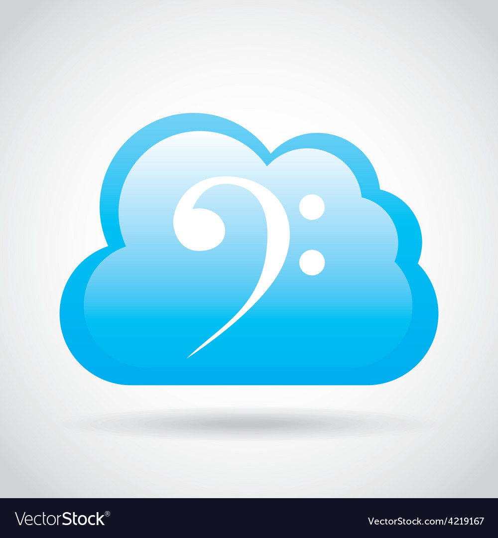 Music cloud Royalty Free Vector Image - VectorStock