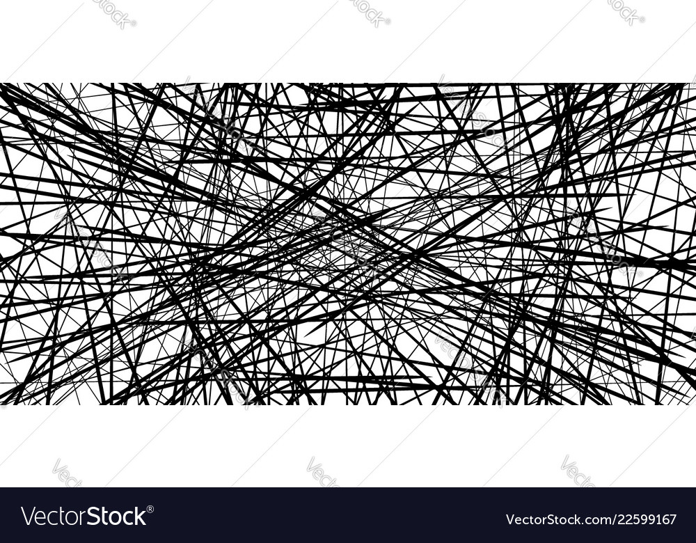 Random chaotic lines abstract geometric pattern Vector Image