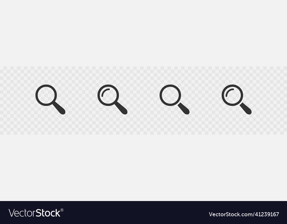 Search button magnifying glass isolated icon Vector Image