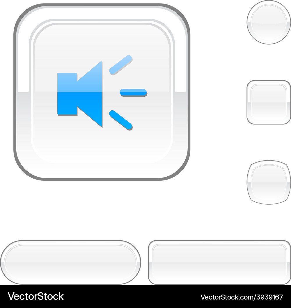 Sound white button Royalty Free Vector Image - VectorStock