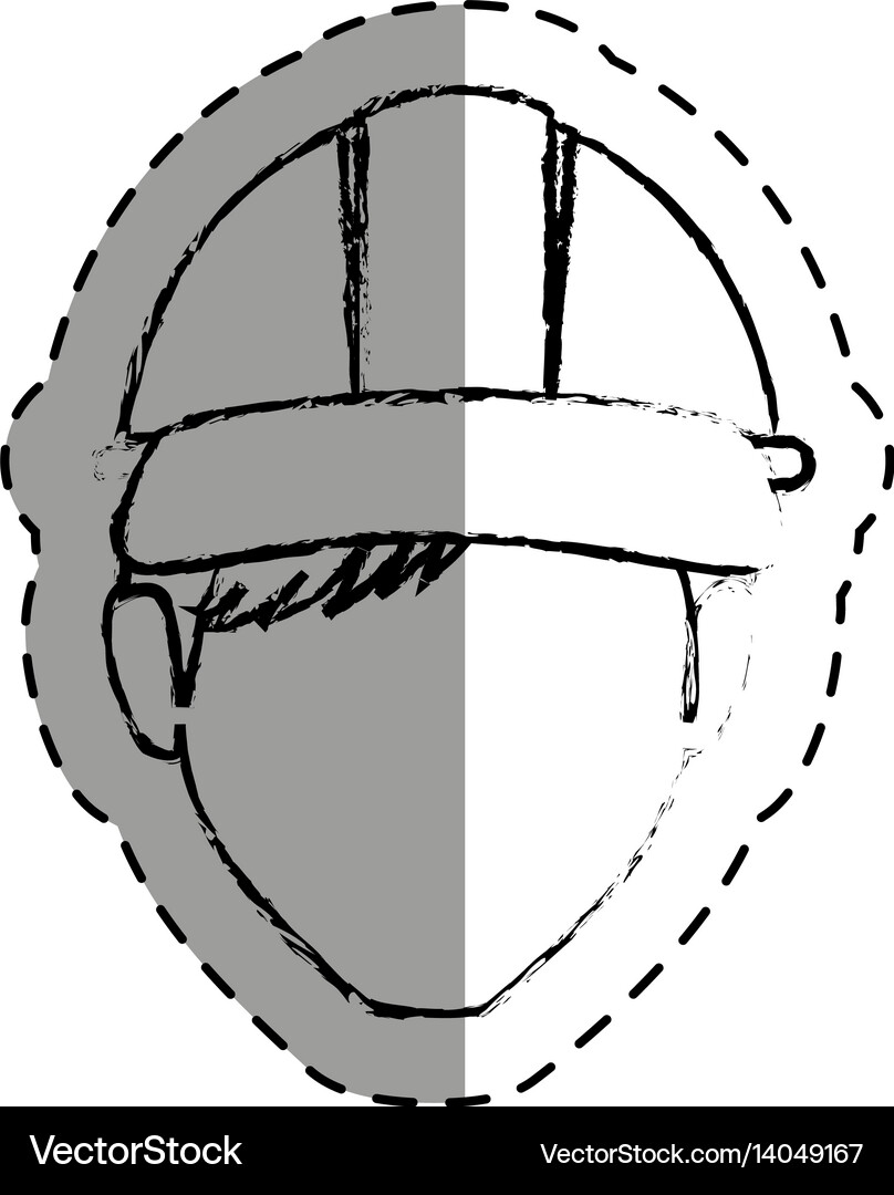 Worker with helmet avatar Royalty Free Vector Image