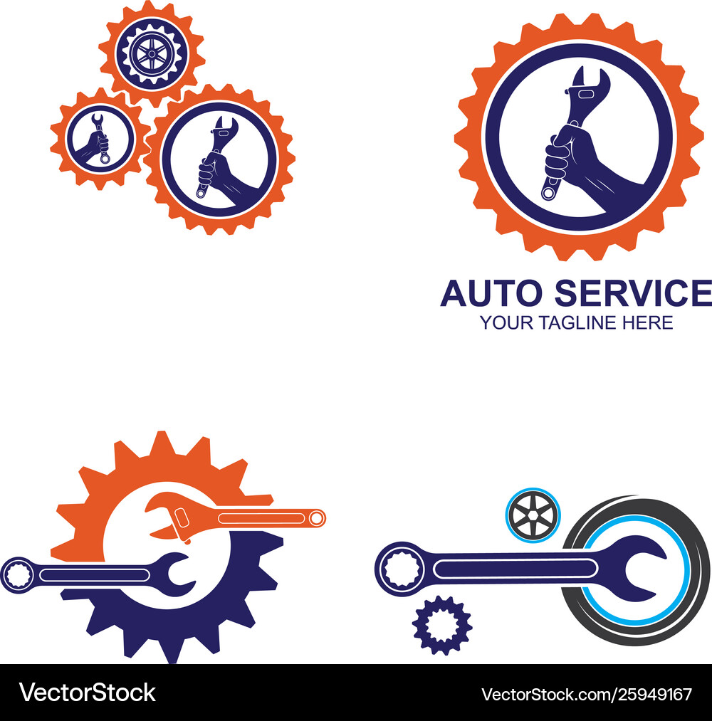 Wrench icon automotive service Royalty Free Vector Image