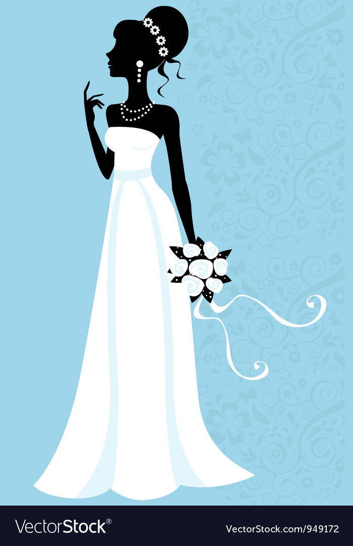Beautiful bride Royalty Free Vector Image - VectorStock