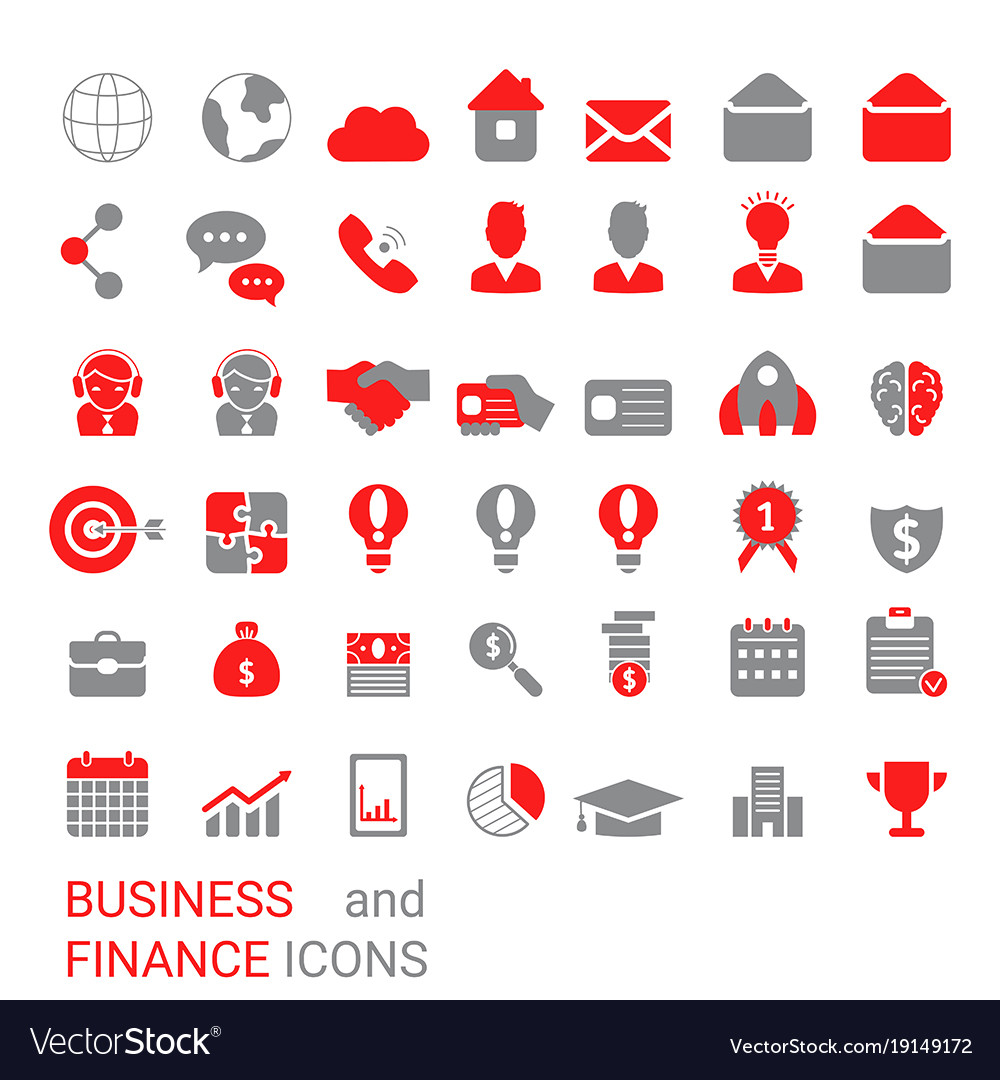 Business icon set icon set Royalty Free Vector Image