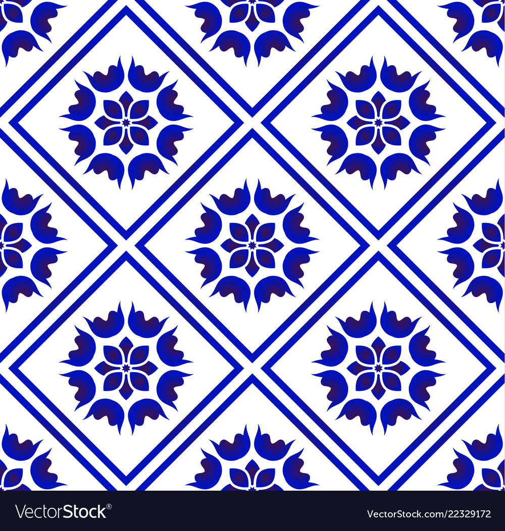 Ceramic tile pattern Royalty Free Vector Image