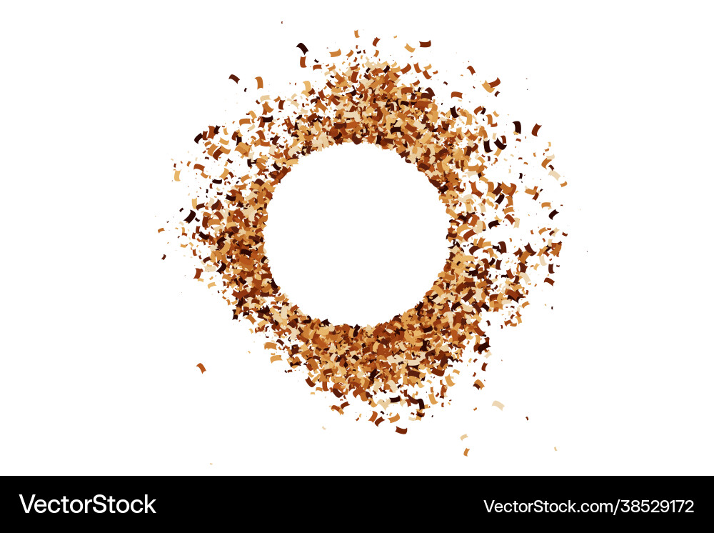 Coffee color frame chocolate shades confetti Vector Image