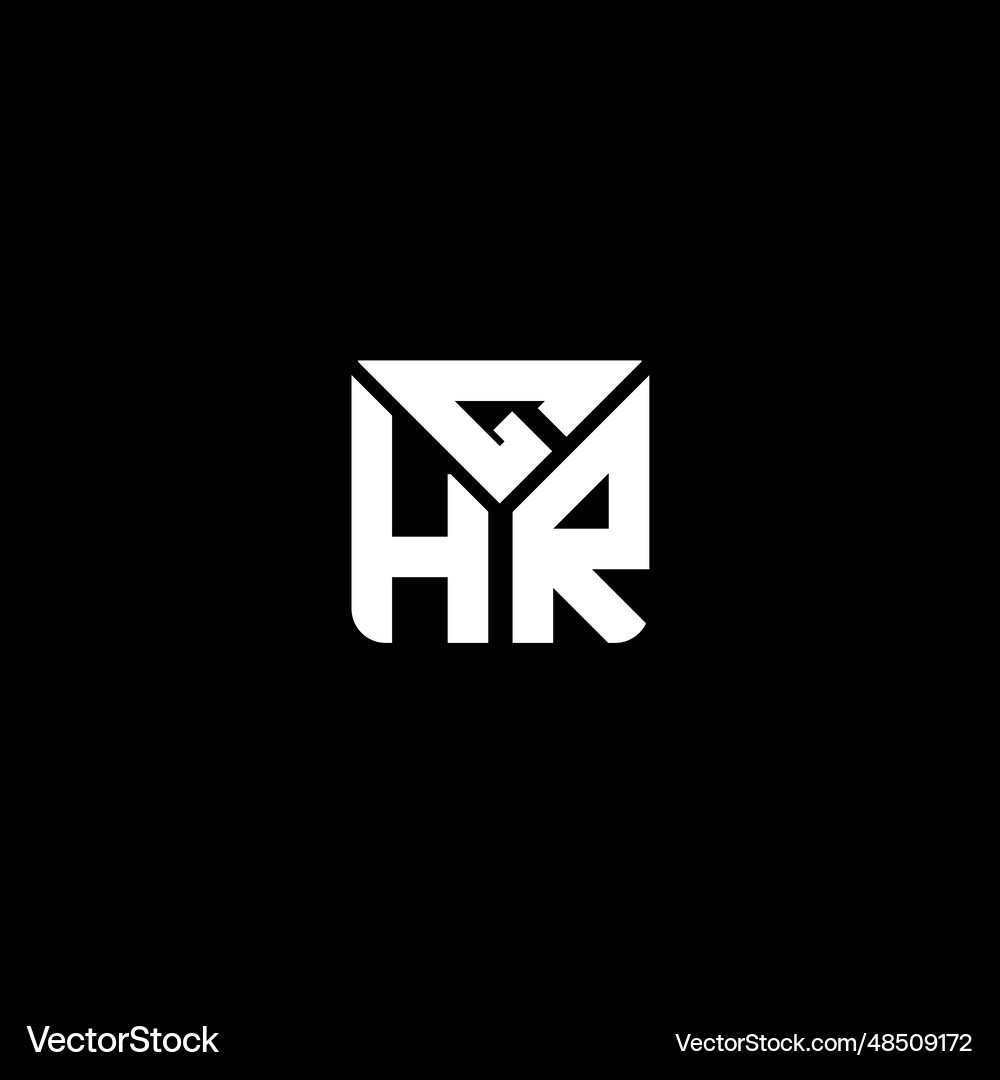 Ghr letter logo design simple and modern Vector Image