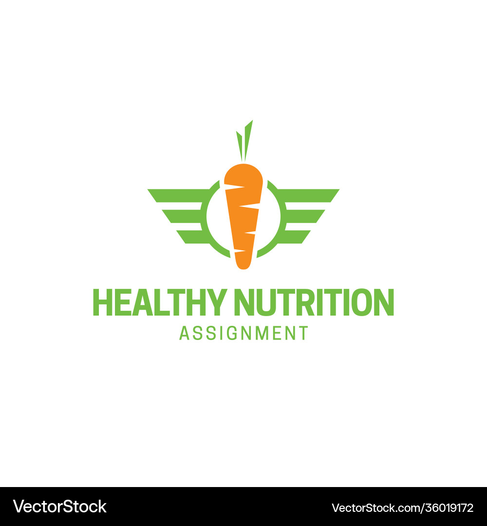 Healthy nutrition logo and icon Royalty Free Vector Image