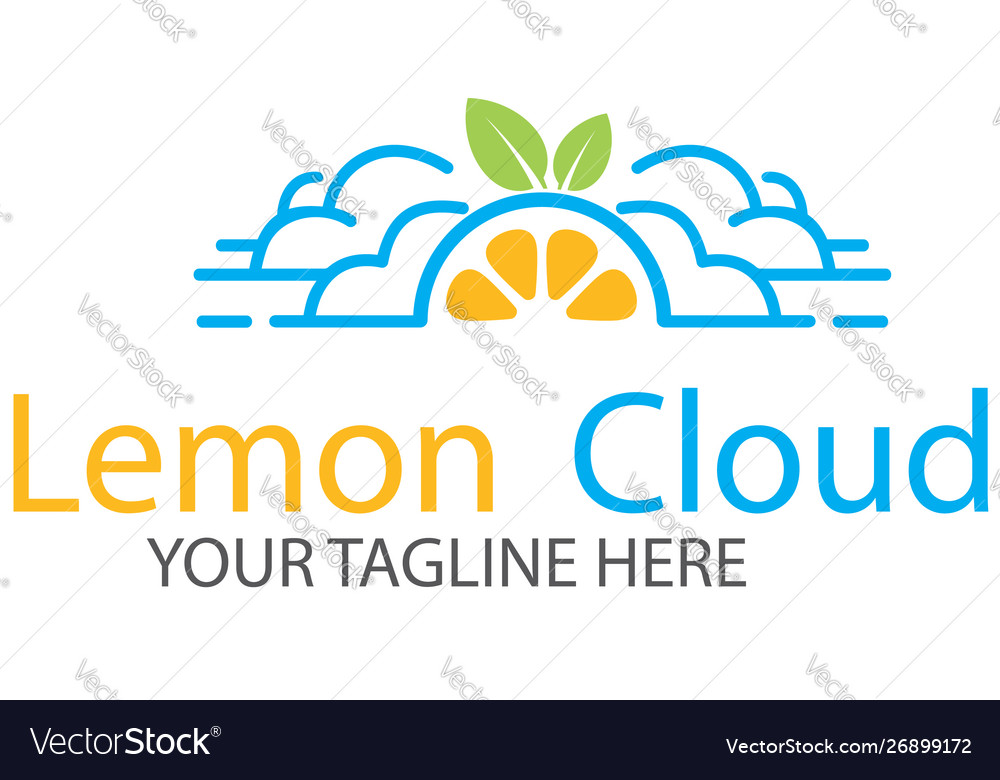 Lemon cloud v2 Royalty Free Vector Image - VectorStock