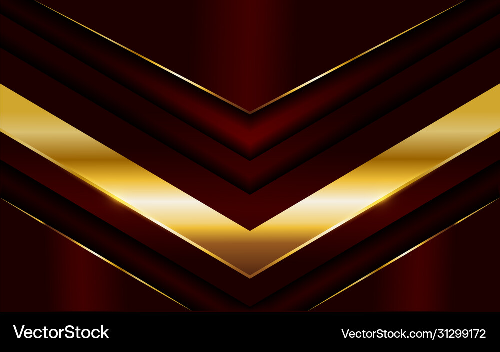 Luxury red and golden lines background design Vector Image