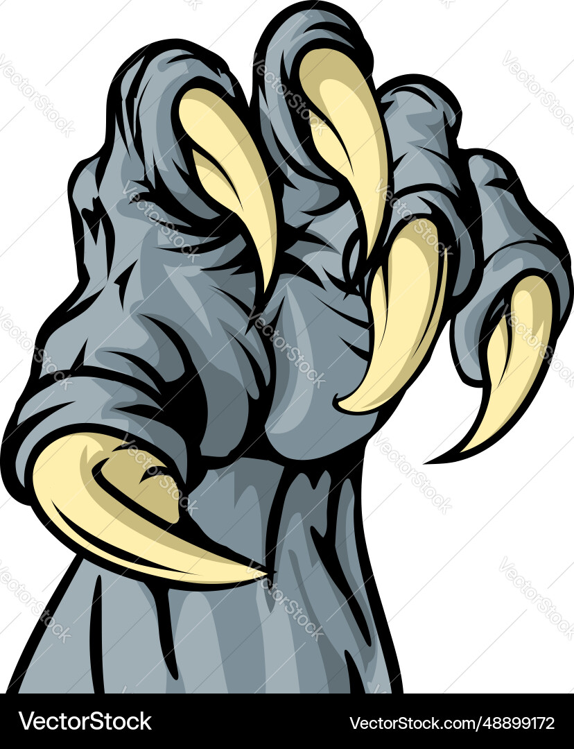 Monster animal claw Royalty Free Vector Image - VectorStock