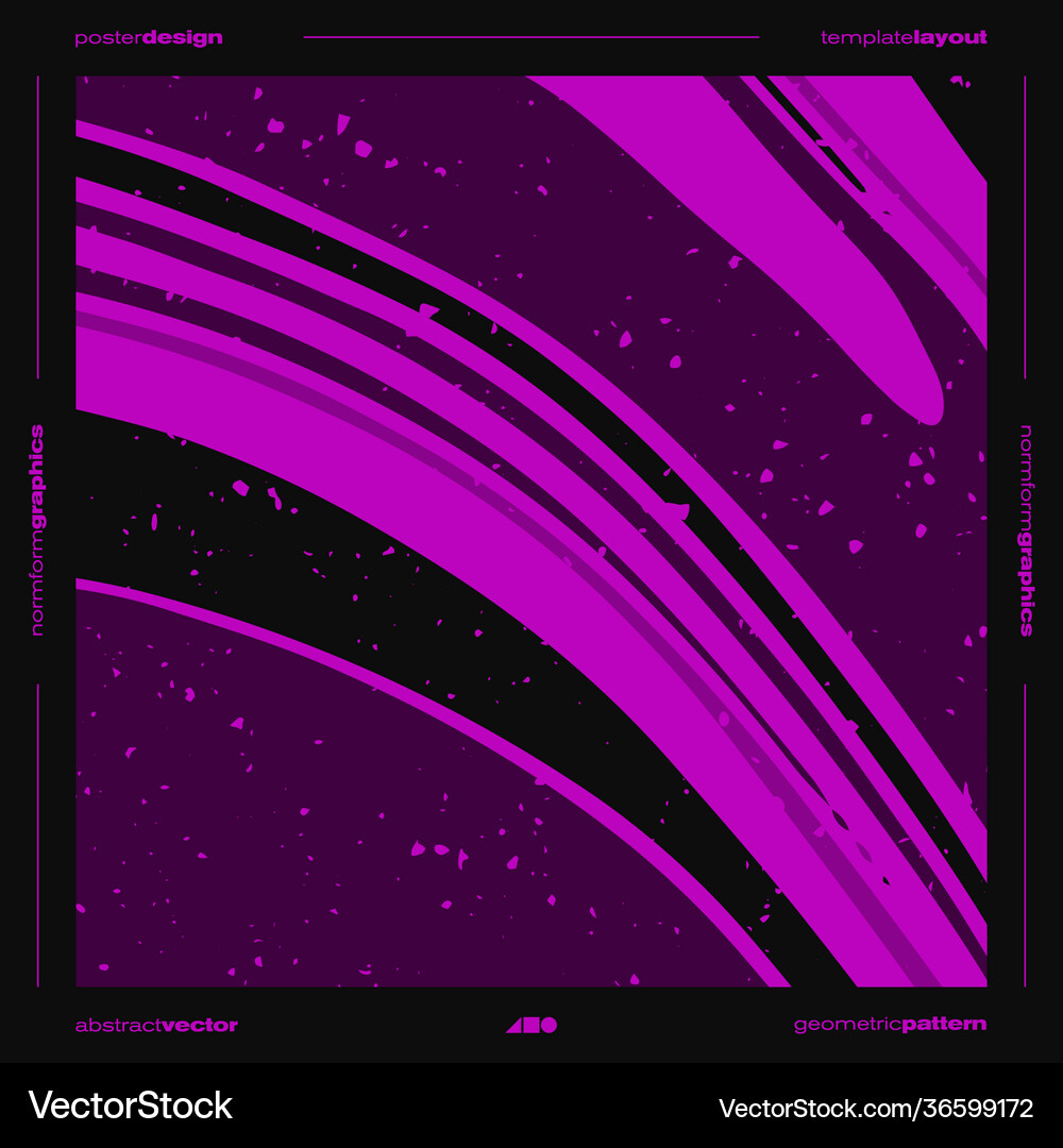 Postmodern poster mockup with liquid ornament Vector Image