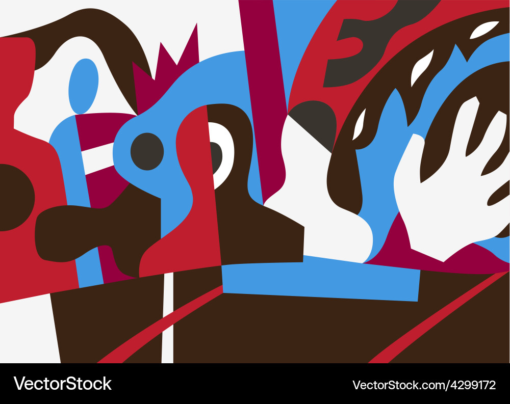 Stress problems - abstract Royalty Free Vector Image