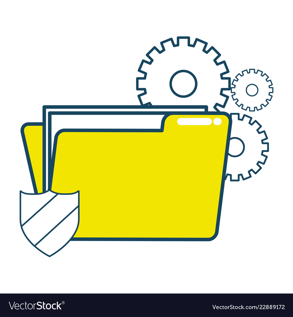 Technology digital folders documents Royalty Free Vector