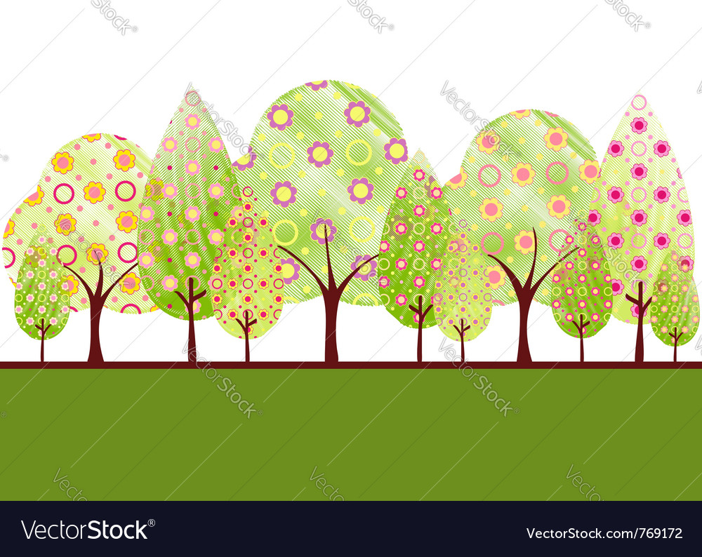 Trees Royalty Free Vector Image - VectorStock