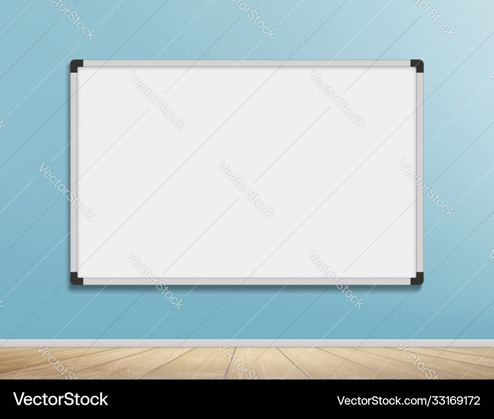 White marker board for business and school Vector Image