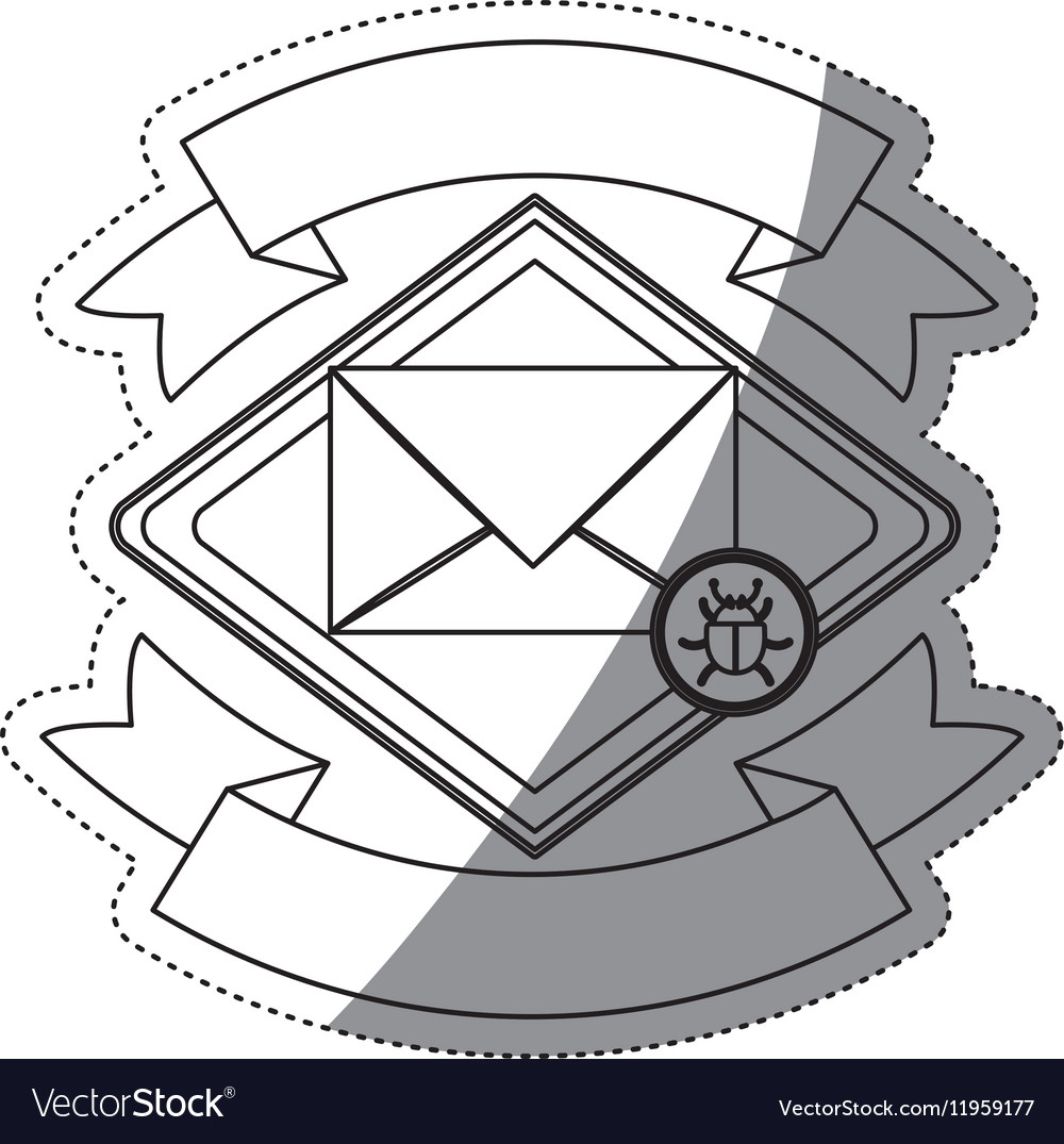 Envelope bug and security system design Royalty Free Vector