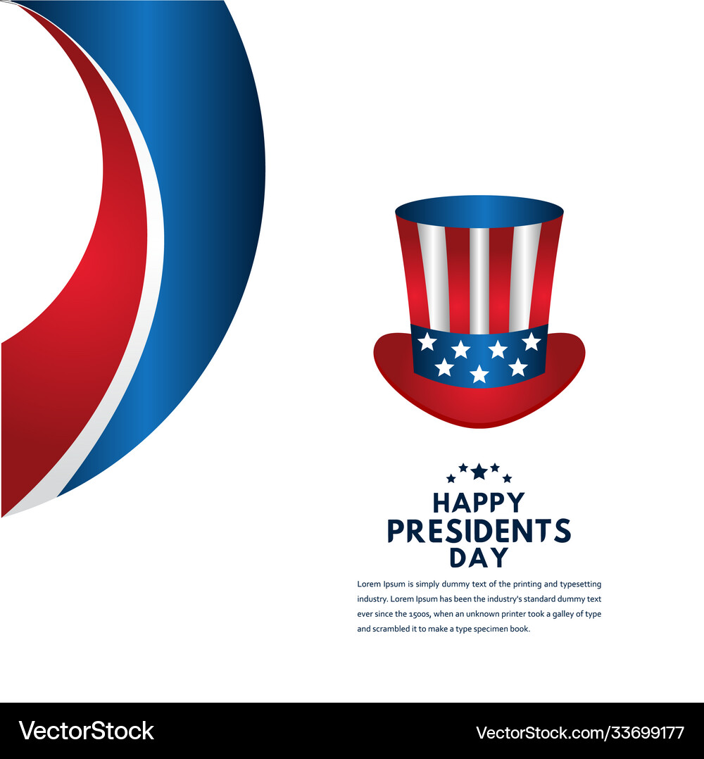 Happy presidents day celebration template design Vector Image