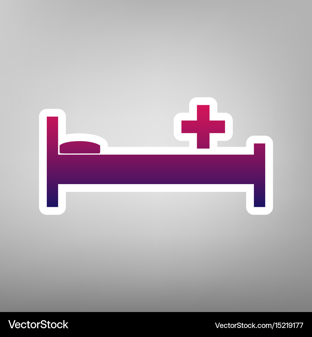 Hospital sign purple Royalty Free Vector Image