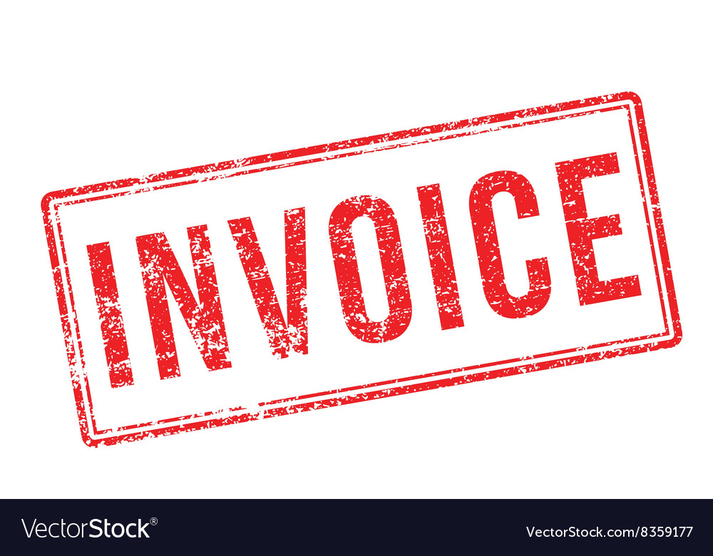 Invoice Red Rubber Stamp On White Royalty Free Vector Image