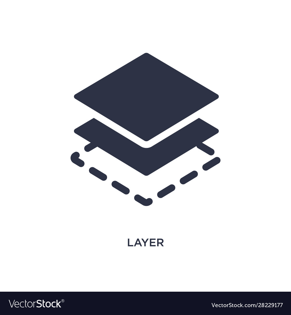 Layer icon on white background simple element Vector Image