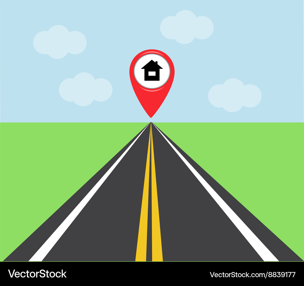 Road to the house Royalty Free Vector Image - VectorStock