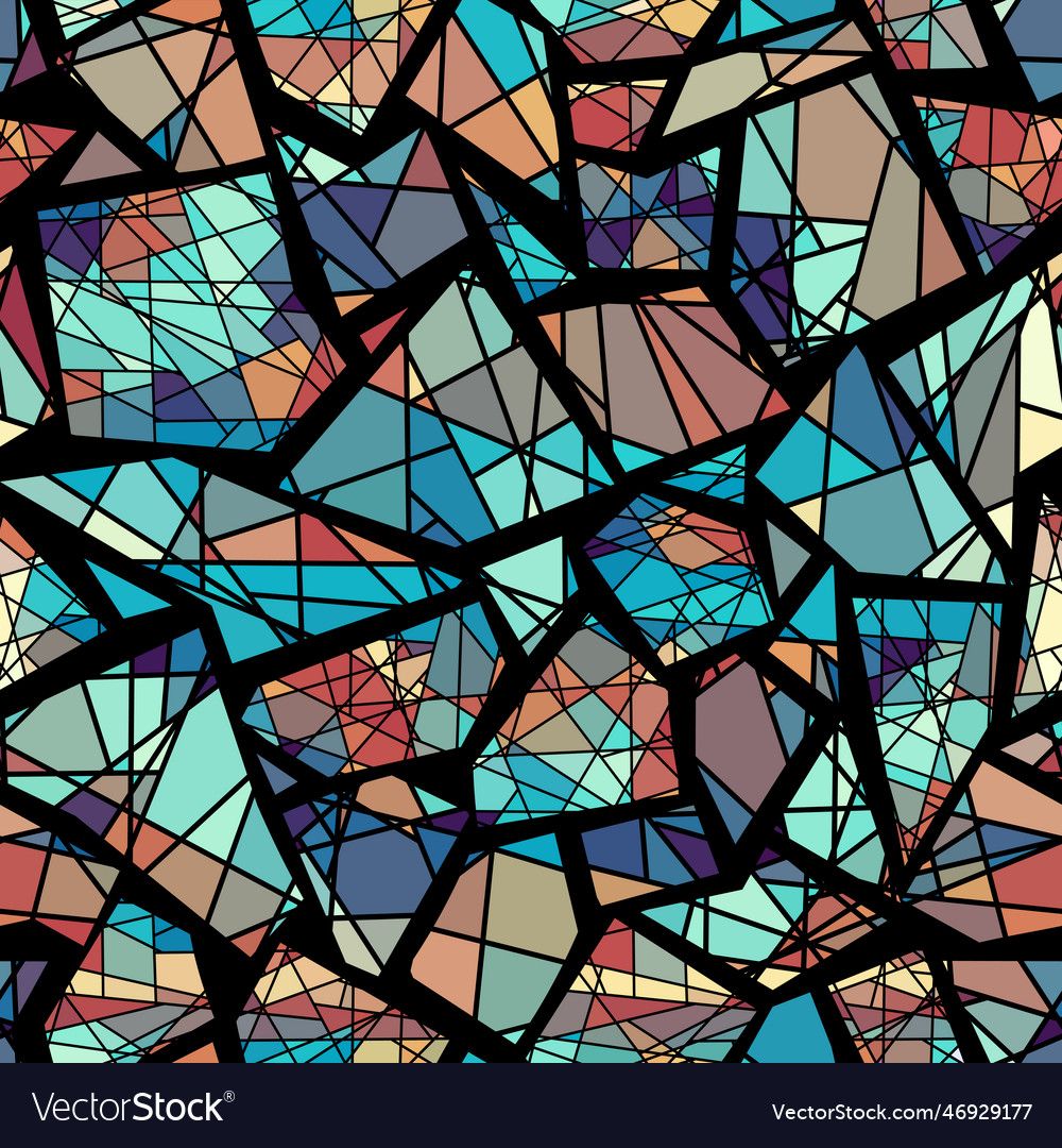 Seamless mosaic art pattern art background Vector Image