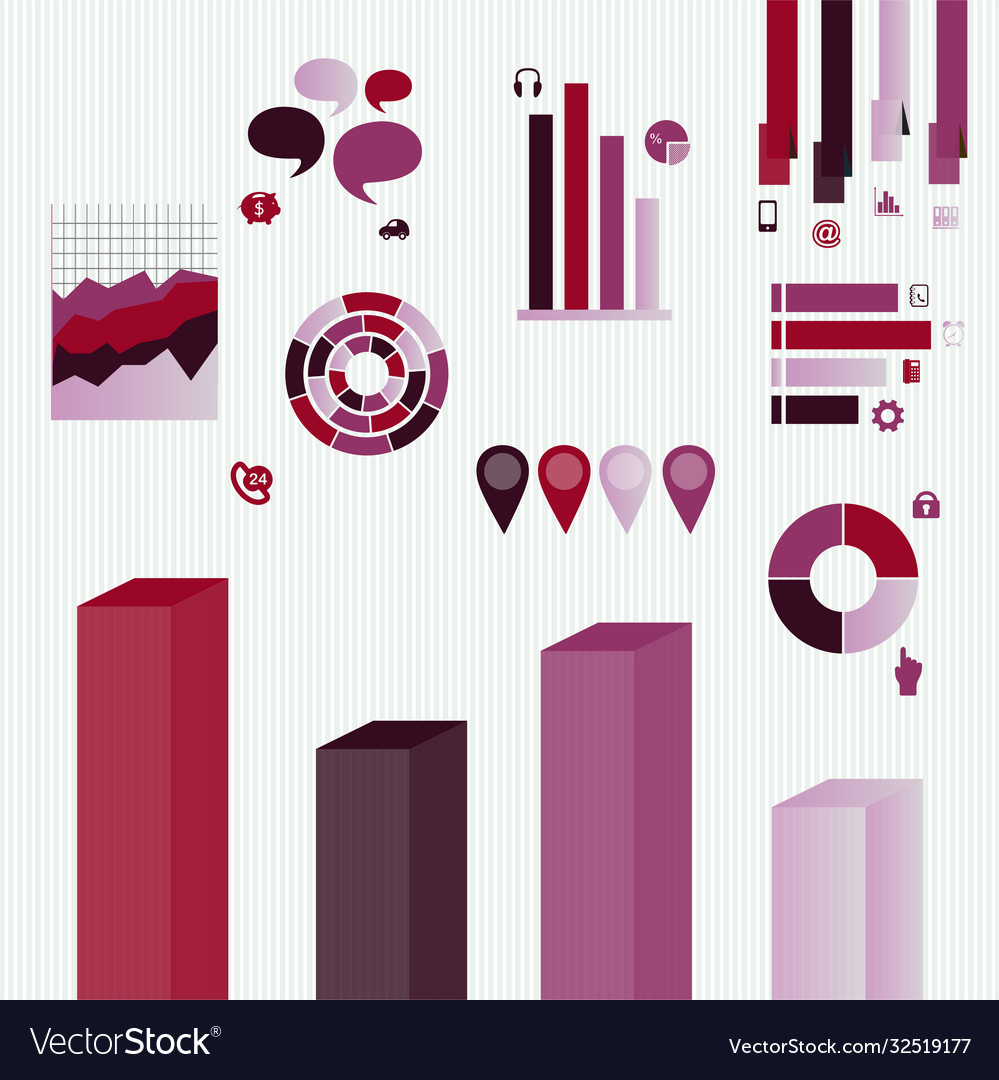 Set elements infographics Royalty Free Vector Image